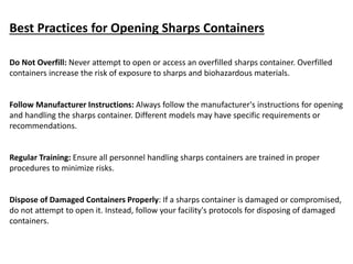 Step-by-Step Guide to Opening a Sharps Container | PDF