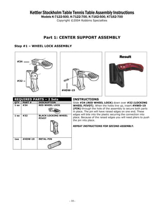 How to Open Kettler Ping Pong Table | PDF | Table Tennis | Sports