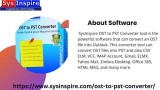 How to Open OST file to PST Outlook.pptx