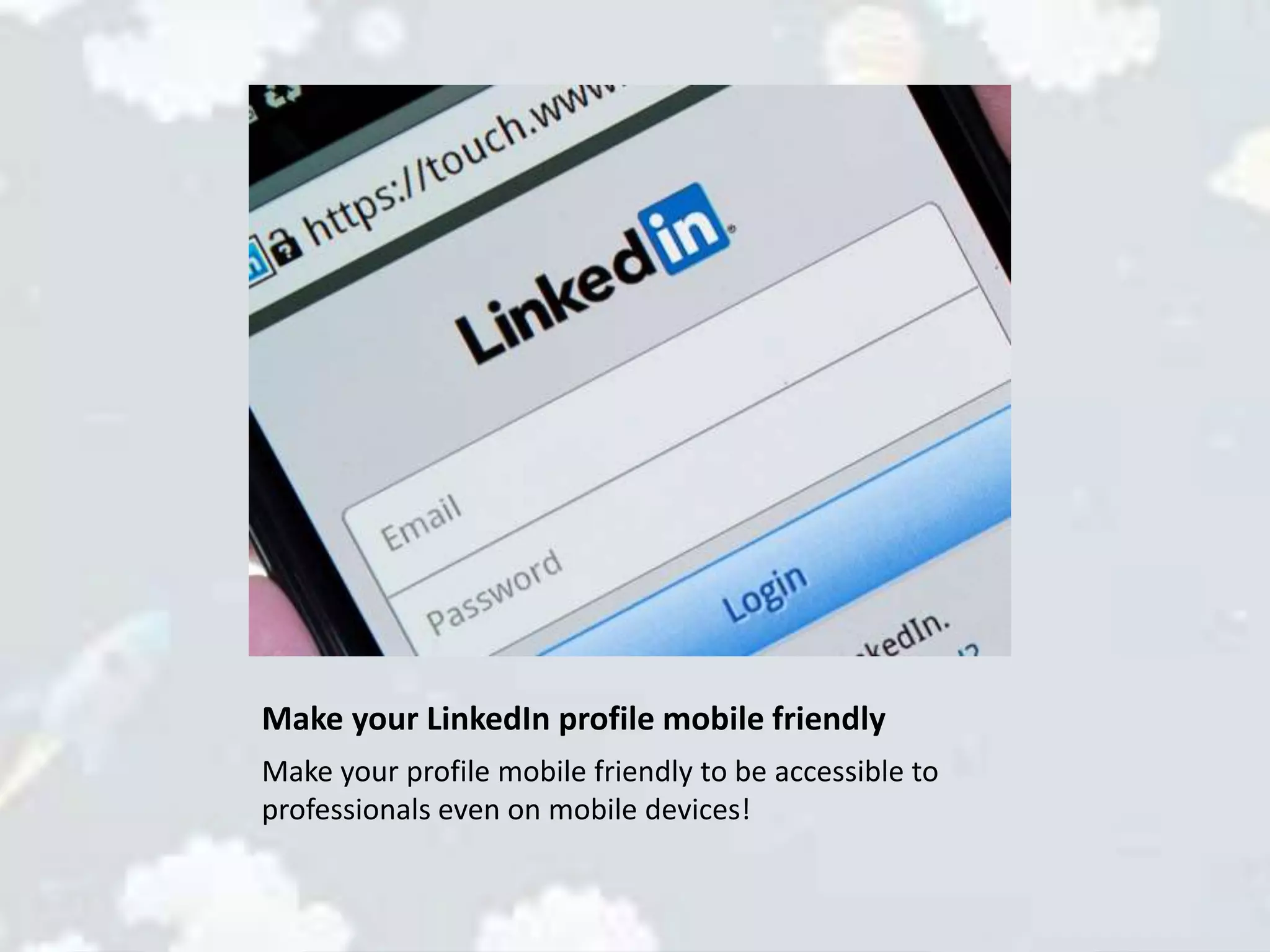 Easy Ways to Optimize LinkedIN | PPT