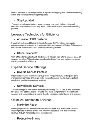 How To Optimize Revenue Cycle Management For RHCs.pdf | Health ...