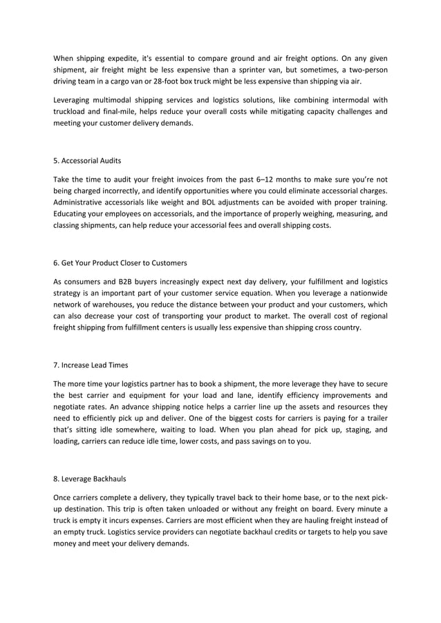 How to optimize shipping and logistics | PDF