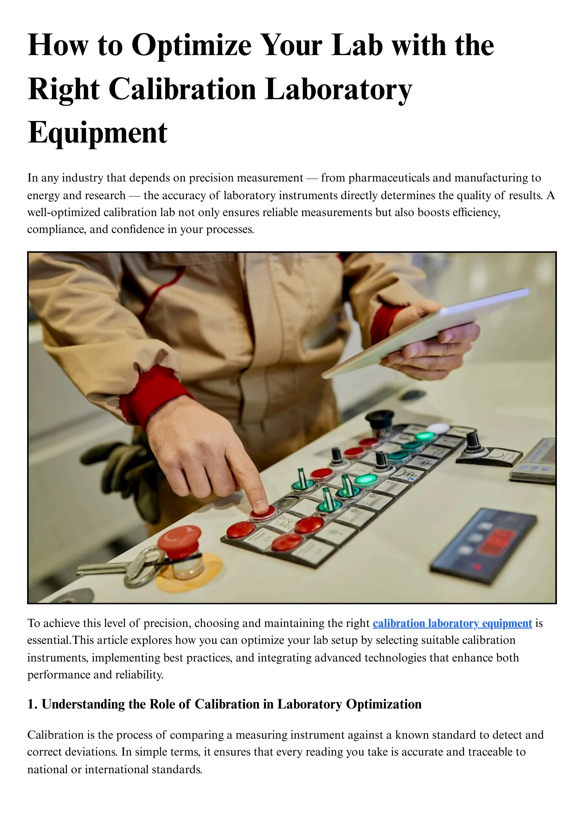 How to Optimize Your Lab with the Right Calibration Laboratory ...