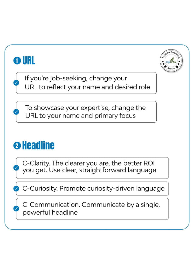 How to optimize your linkedin profile by DigiCrow | PDF