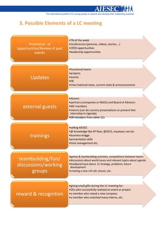 How to organize an LC meeting | PDF