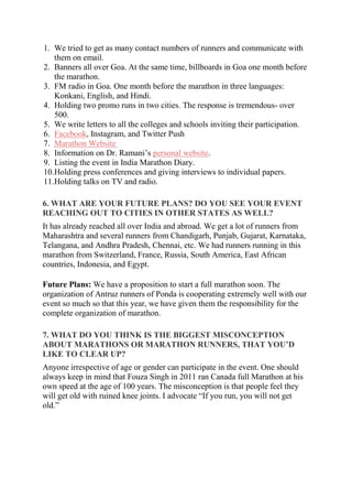 How to organize a marathon | PDF