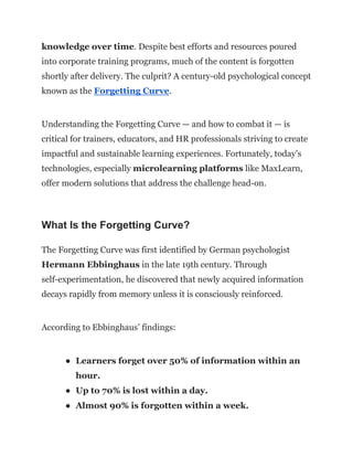 How to Outsmart the Forgetting Curve with a Microlearning Platform.pdf