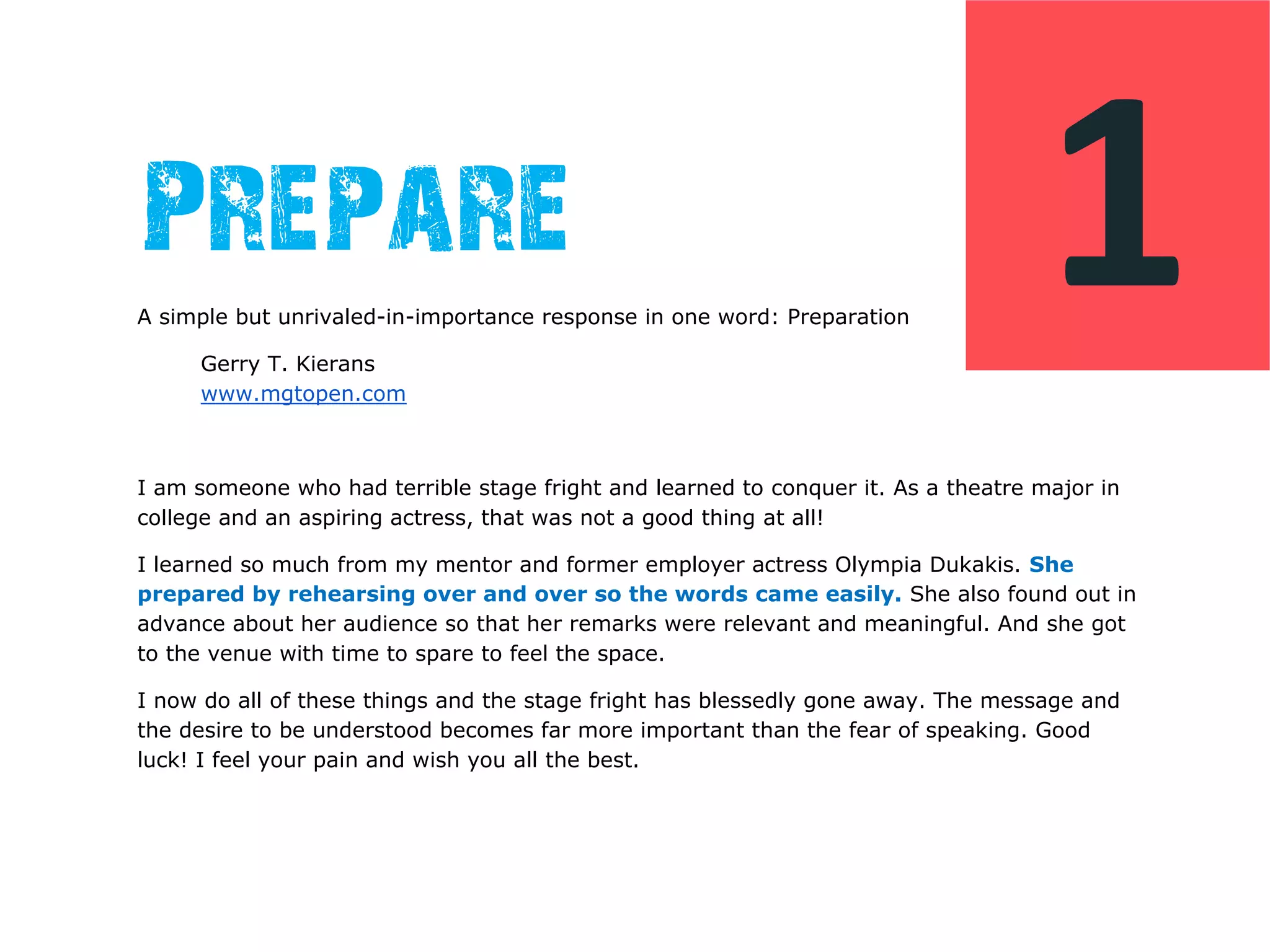 How to Overcome Your Fear of Public Speaking - Stage fright to Stage ...