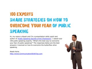 How to Overcome Your Fear of Public Speaking - Stage fright to Stage ...