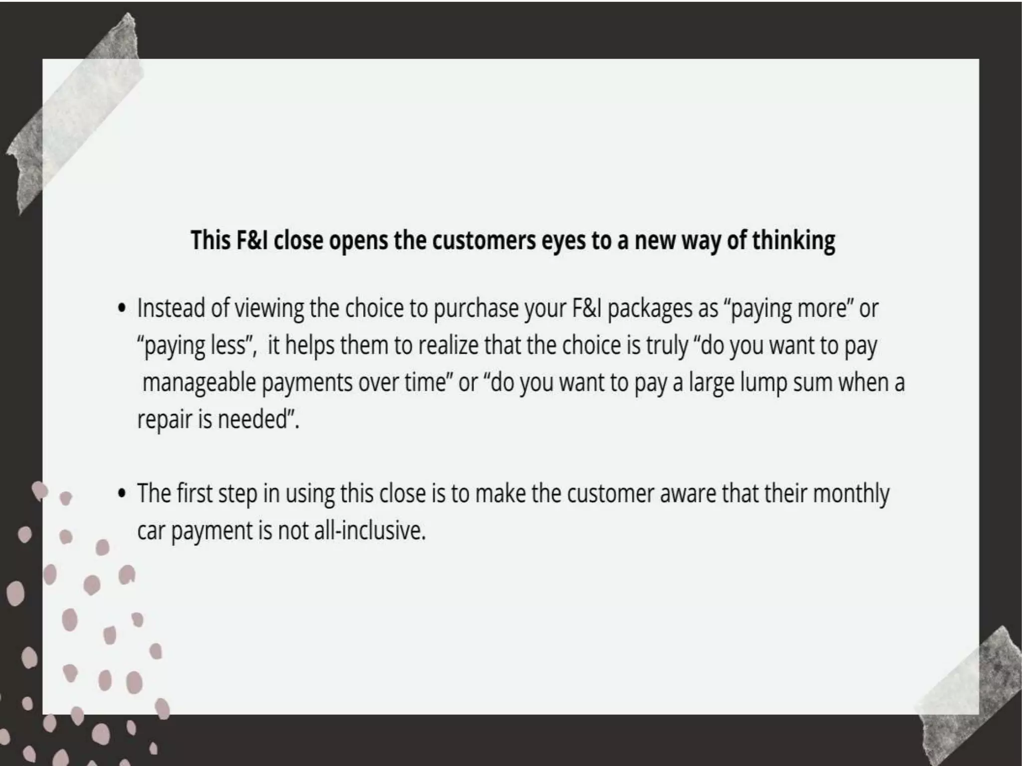 How to Overcome Objections in The F&I Office | PPTX