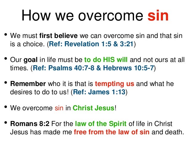 How to overcome sin