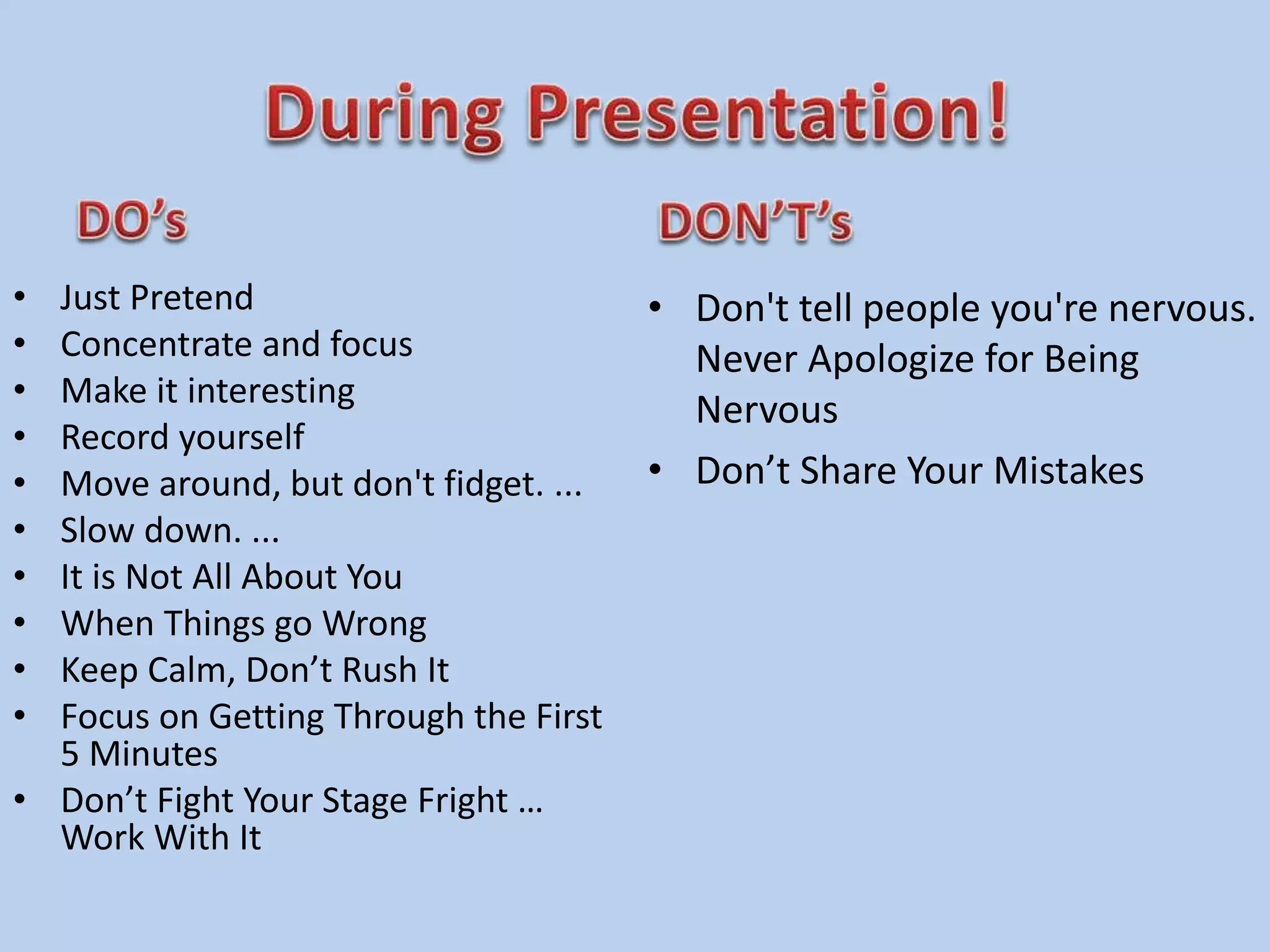 How to overcome stage fright | PPTX