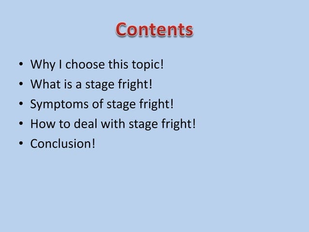 How to overcome stage fright | PPTX