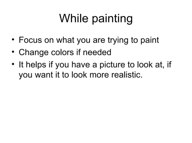 How To Paint | PPT