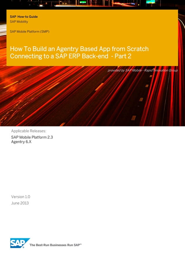 How to part 2 build an agentry based app from scratch | PDF