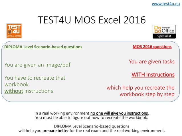 How to pass Microsoft Certiport MOS 2016 Excel 77-727 exam | PPTX