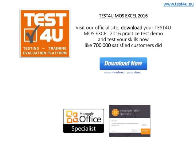 How to pass Microsoft Certiport MOS 2016 Excel 77-727 exam | PPTX
