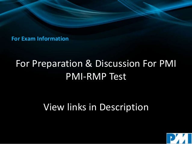 How to Pass PMI PMI-RMP Test in First Attempt How to Pass PMI PMI-RMP Test in First Attempt