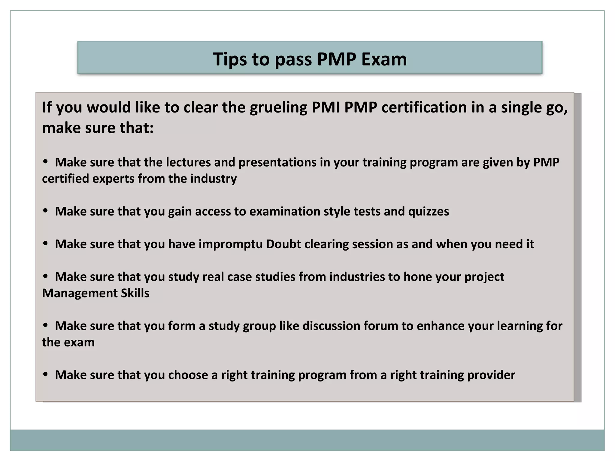 PMP Certification Presentation | PPT