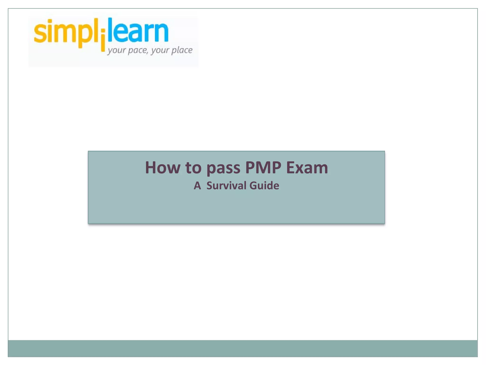 Basics of PMP Certification | PPT