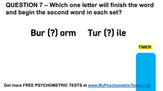 How To Pass Psychometric Tests (Questions & Answers) | PPTX