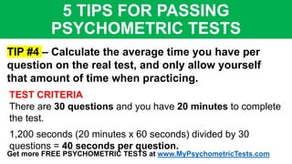 How To Pass Psychometric Tests (Questions & Answers) | PPTX