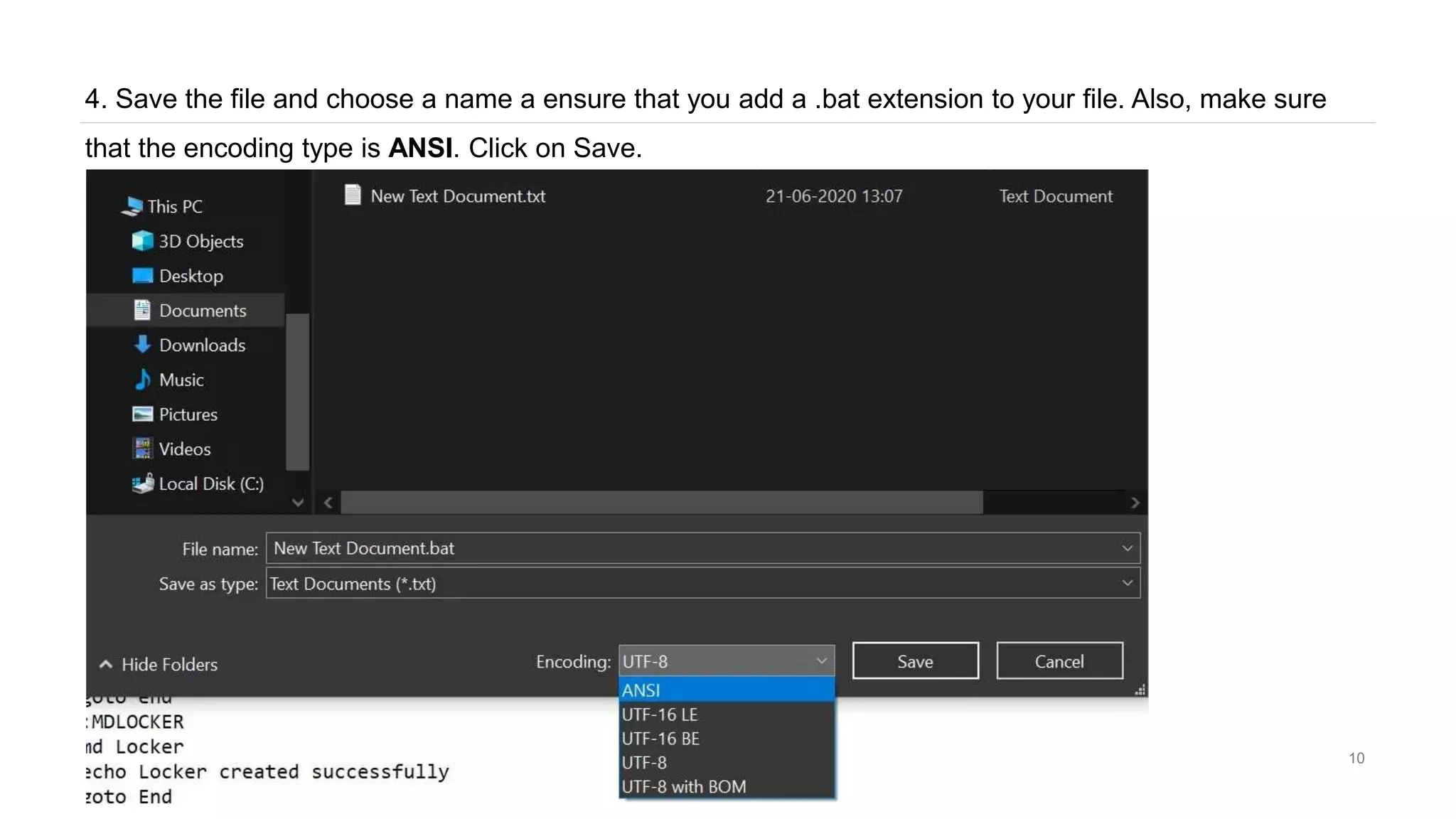 How to Password Protect a Folder in Windows10 | PPTX | Operating Systems | Computer Software and ...