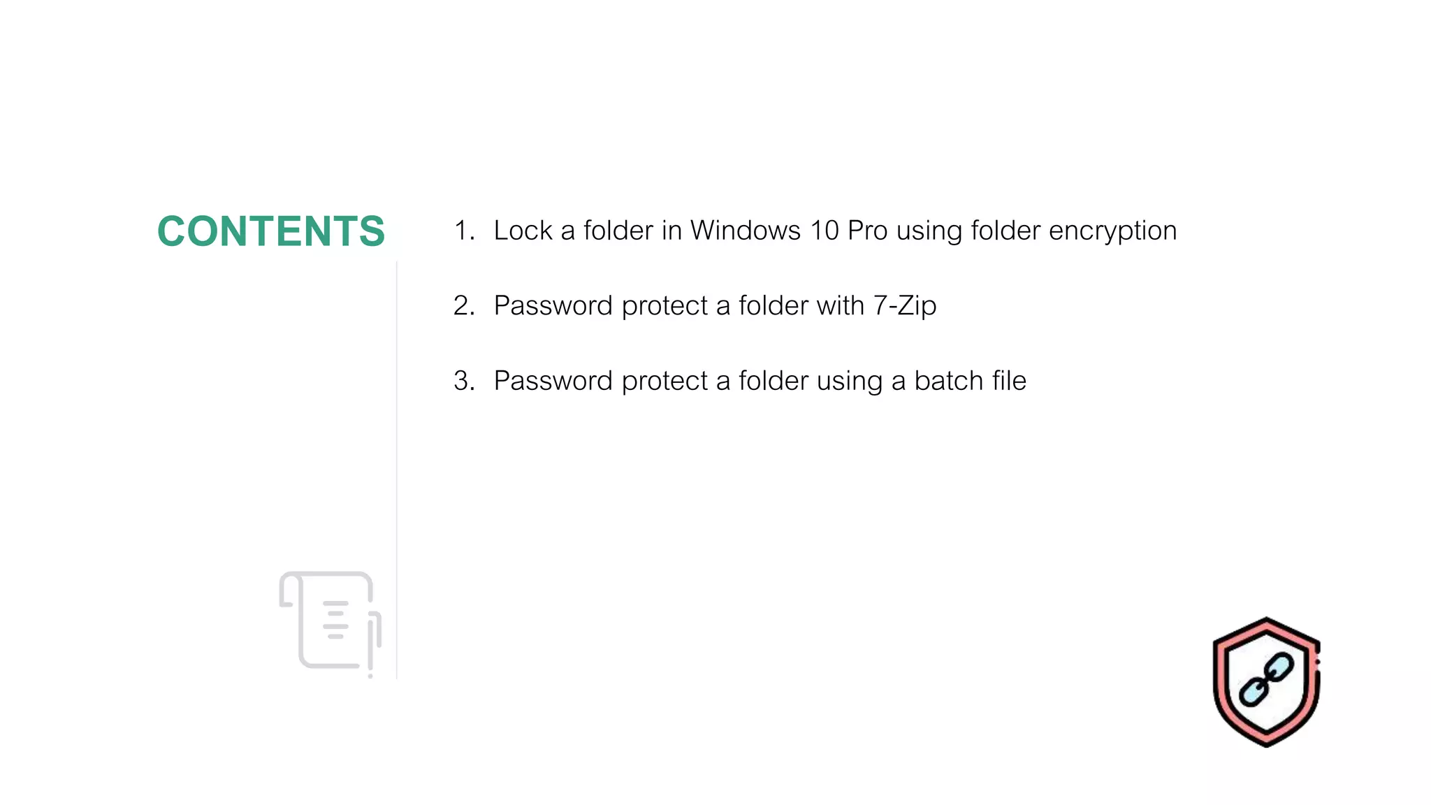 How to Password Protect a Folder in Windows10 | PPTX | Operating Systems | Computer Software and ...