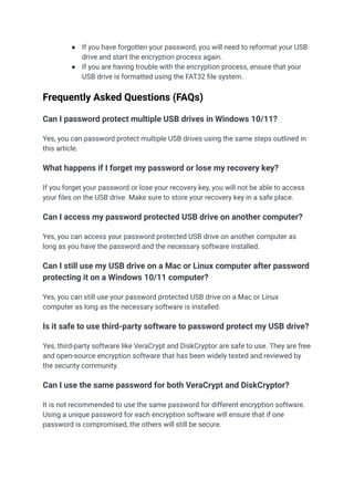 How to Password Protect USB Drive in Windows 10 & 11 | PDF | Operating Systems | Computer ...