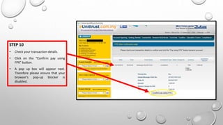 How to perform a "Buy" transaction via eUnittrust | PPT