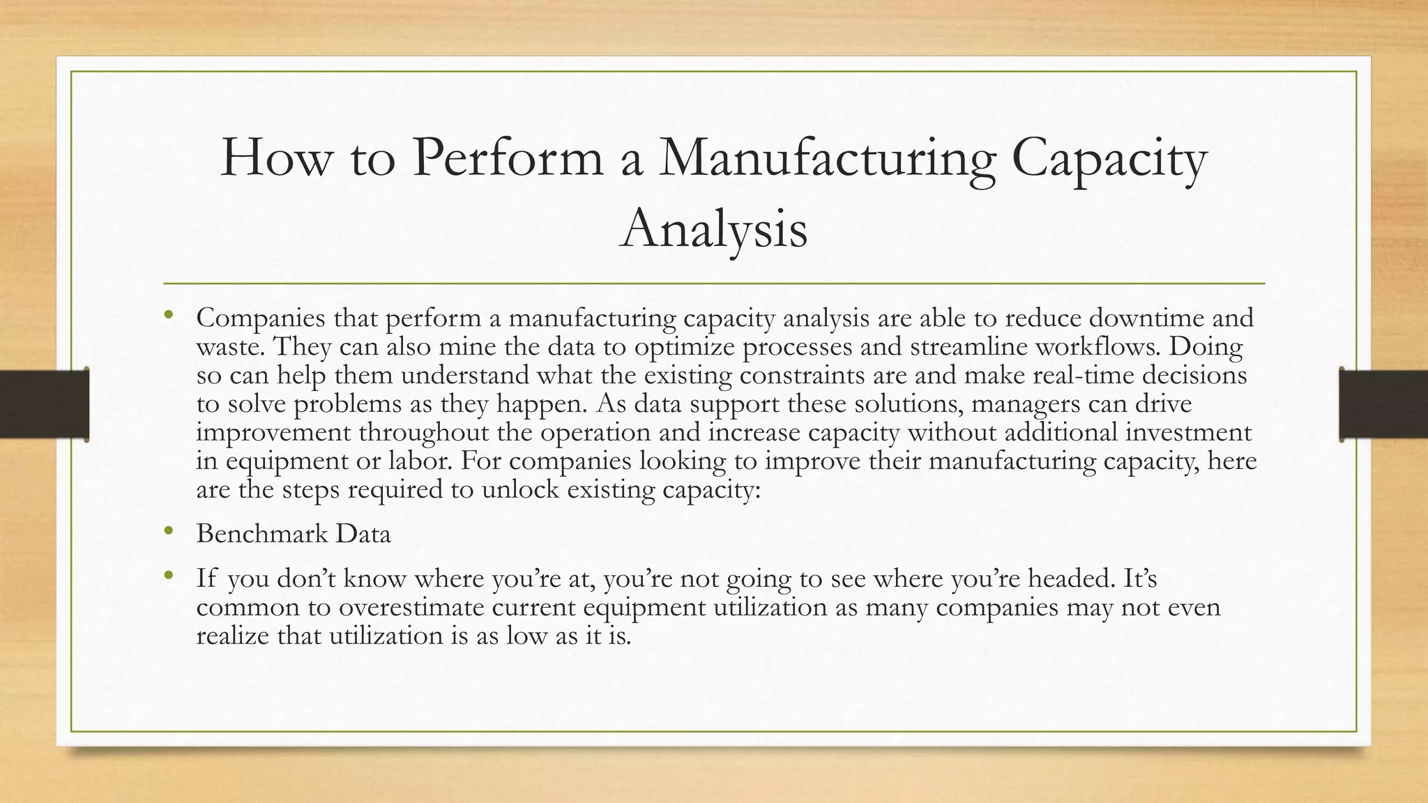 HOW TO PERFORM A MANUFACTURING CAPACITY ANALYSIS.pptx