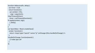 How to perform debounce in react | PPT