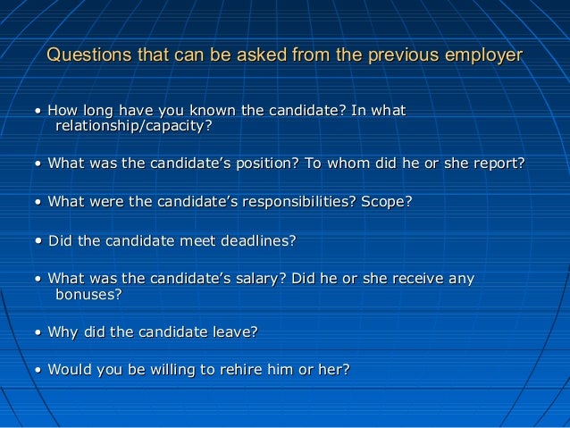How To Perform Employee Reference Check