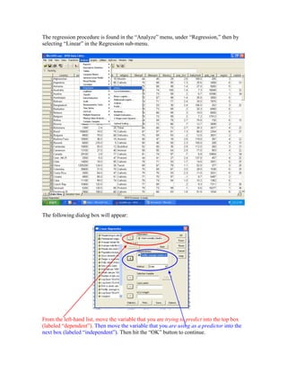 How to perform linear regression | PDF