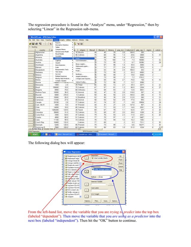 How to perform linear regression | PDF