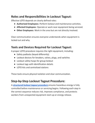 How to Perform Lockout Tagout A Step-by-Step Guide for Industrial ...