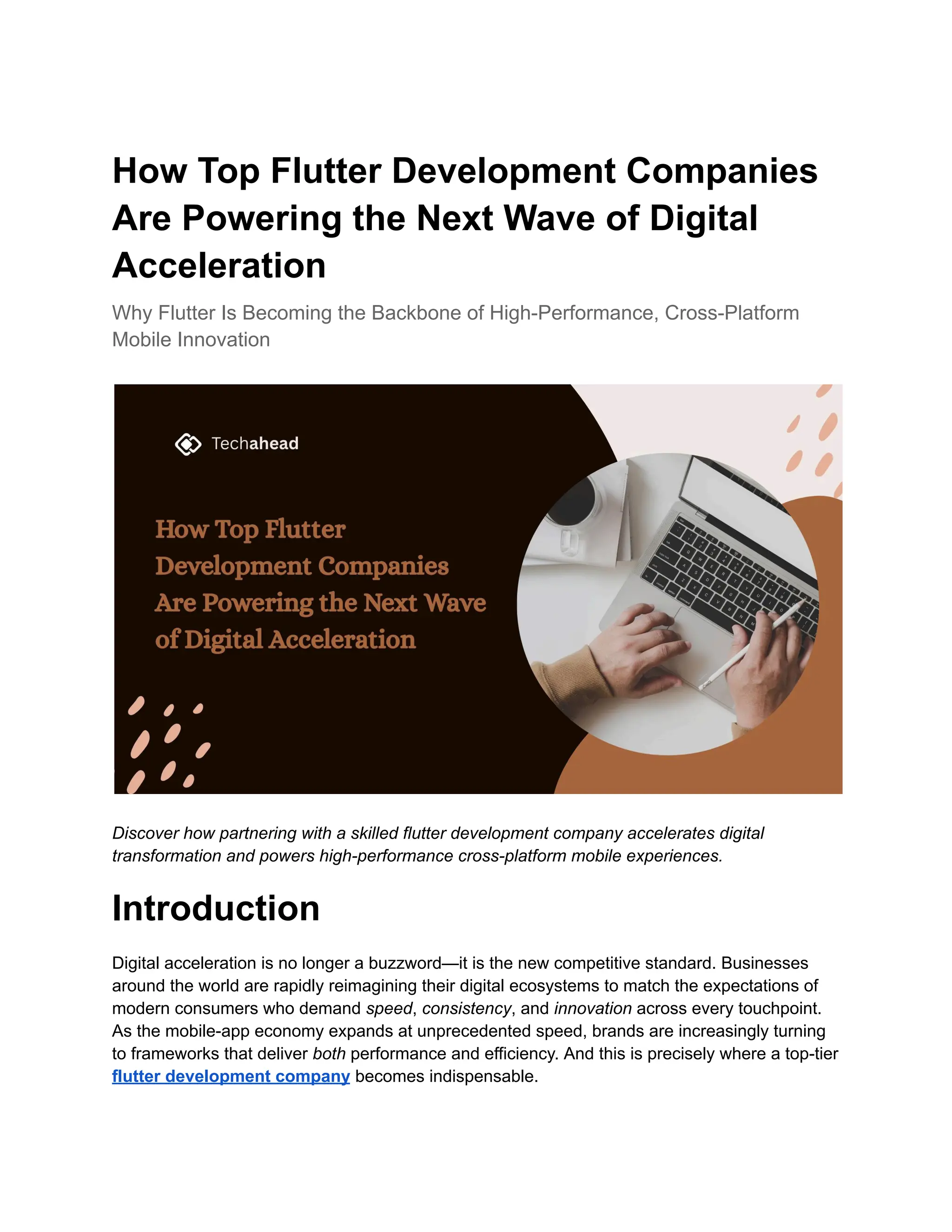 How Top Flutter Development Companies Are Powering the Next Wave of ...