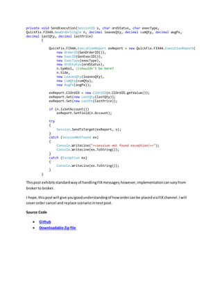 How to place orders through FIX Message | DOCX