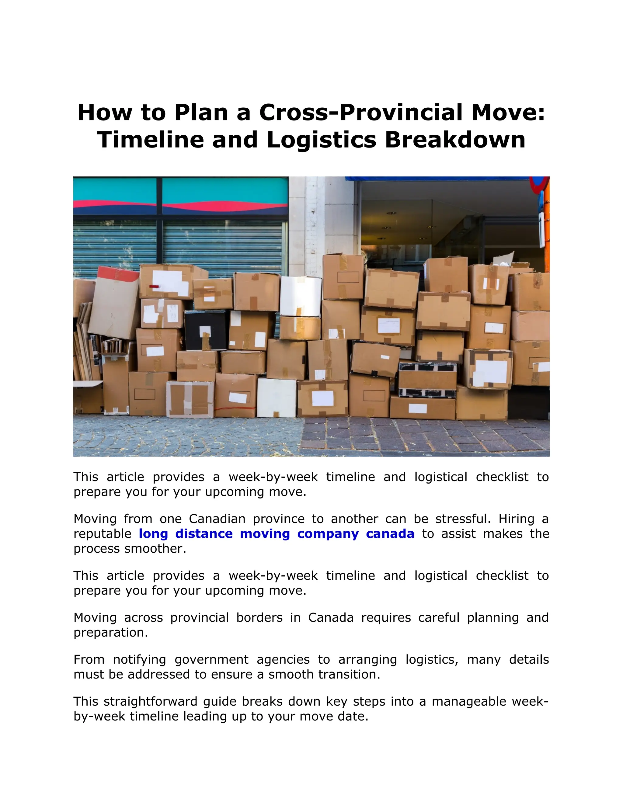 How to Plan a Cross-Provincial Move Timeline and Logistics Breakdown.docx