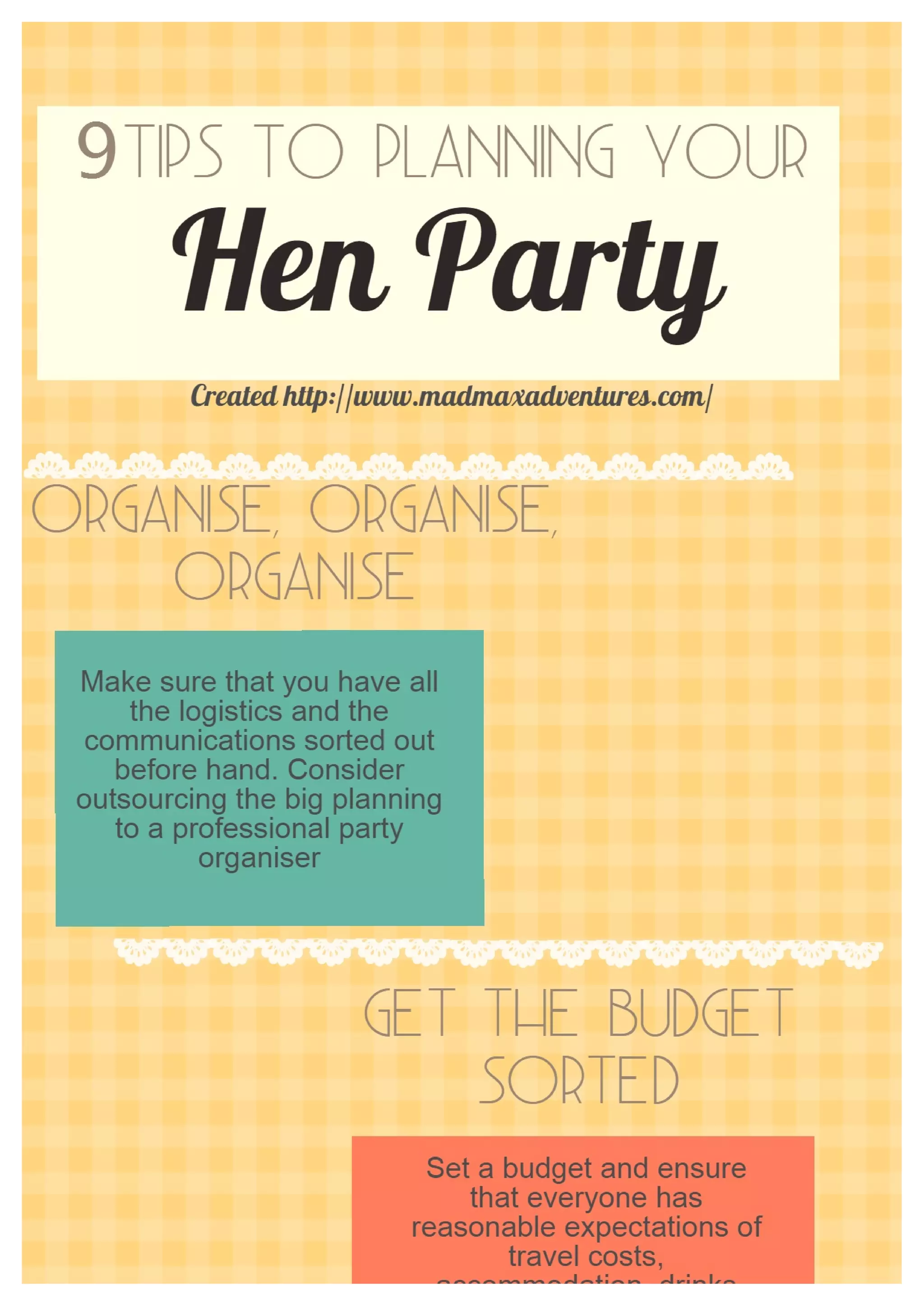 9 tips to planning your hen party | PDF