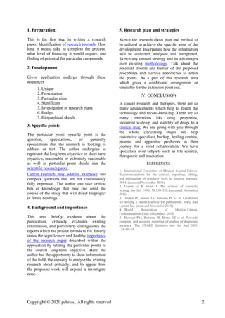 How to plan and write a research proposal cancer research writing - Pubrica | PDF