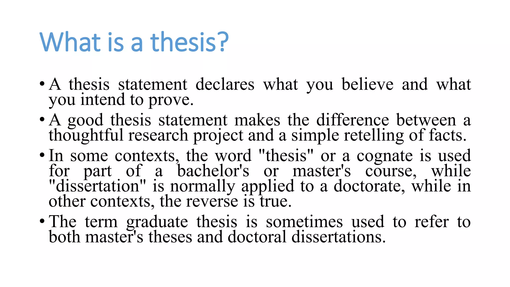 How to plan and write a synopsis and thesis | PPT