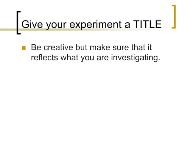How To Plan An Experiment | PPT | Chemistry | Science