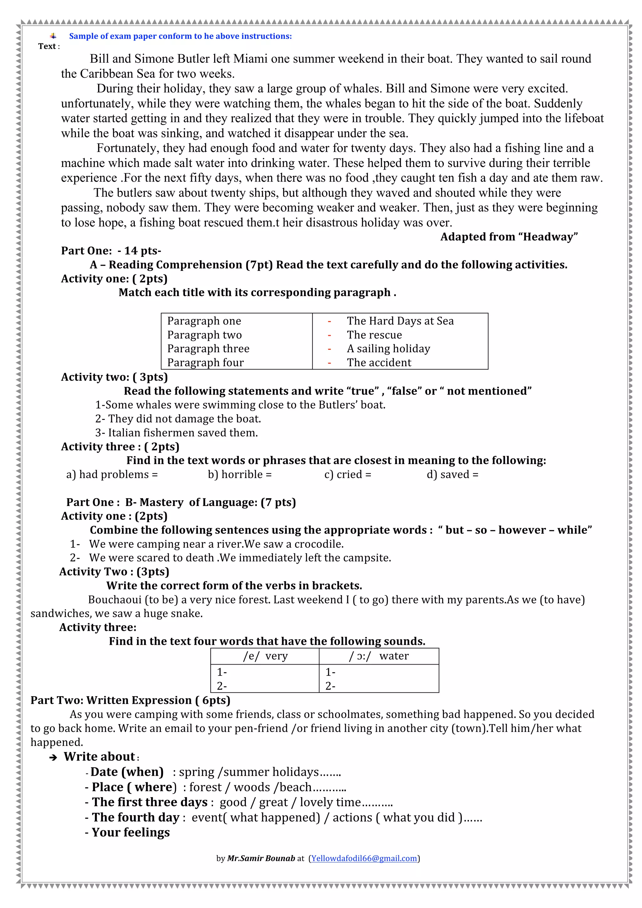 How to plan tests and exams according to the bem guide typology | PDF