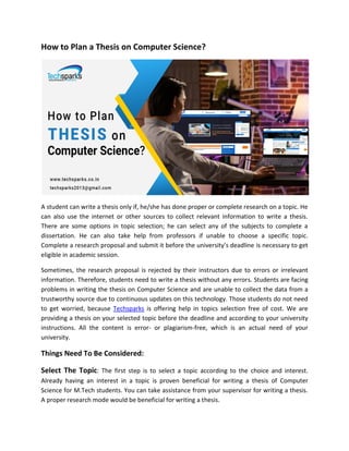 How to Plan Thesis on Computer Science.pdf