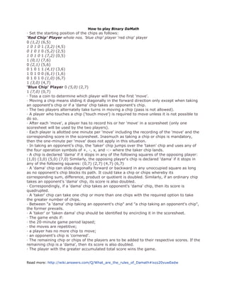 How to play | DOCX