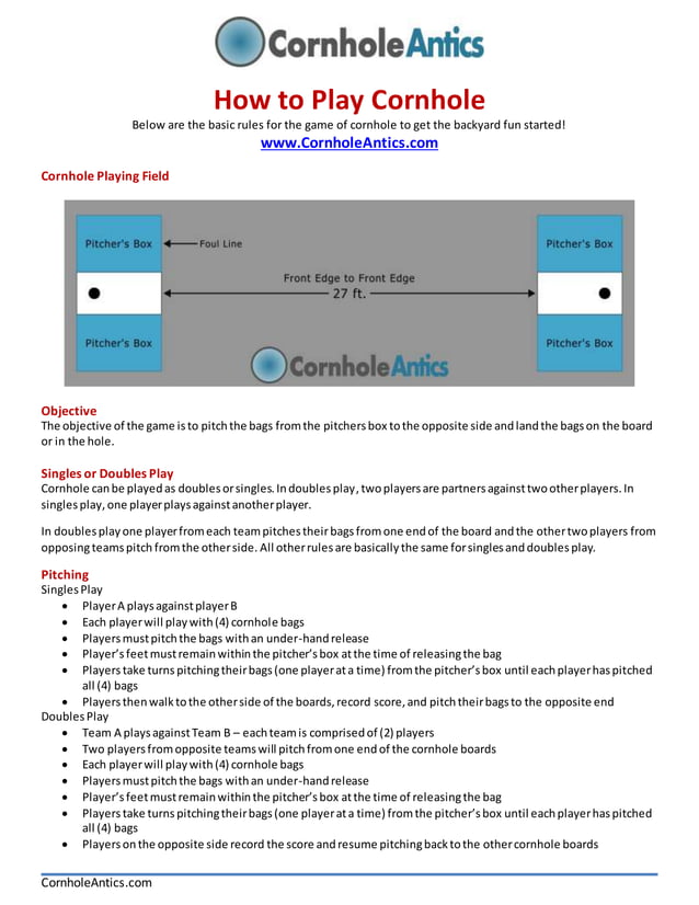 How to Play Cornhole | PDF