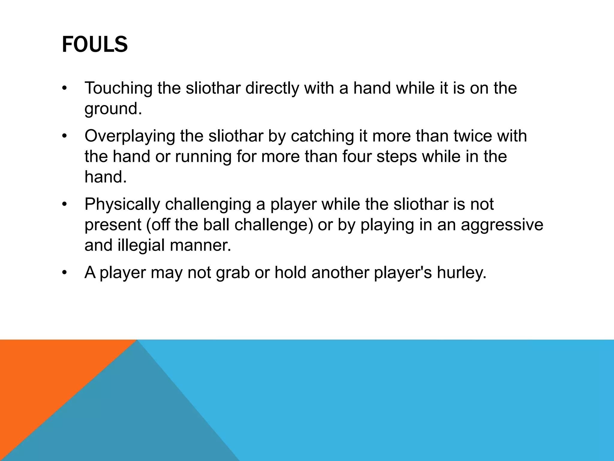 How to play hurling | PPT | Soccer | Sports