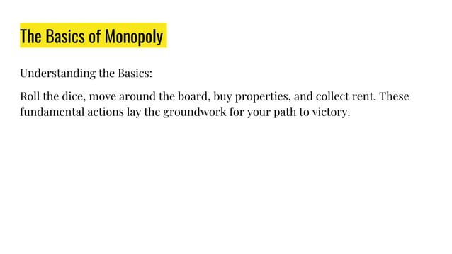 How to play Monopoly.pptx | Board Games and Puzzles | Games and Puzzles