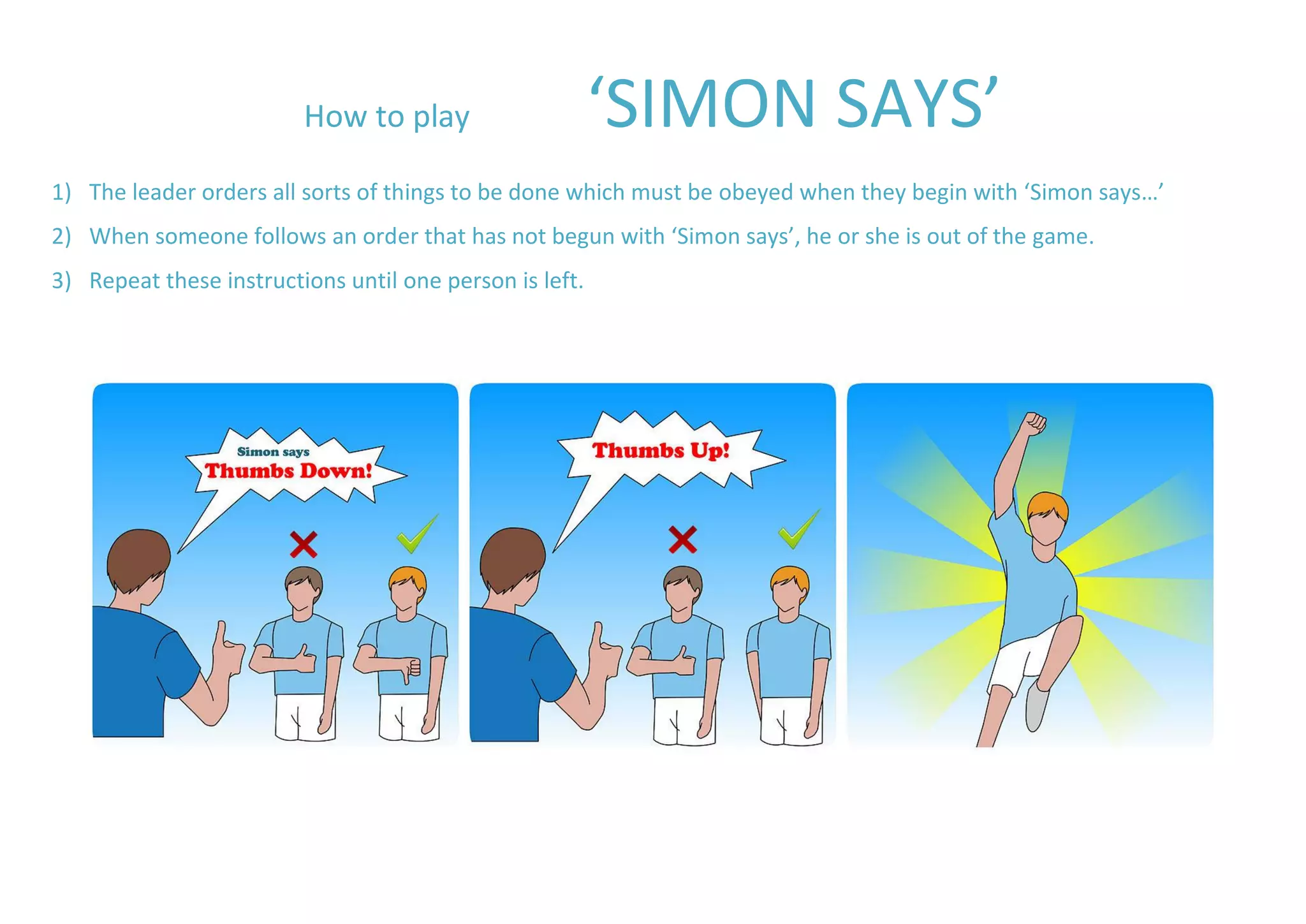 How to play 'SIMON SAYS' | PDF